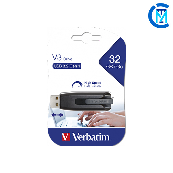 فلش مموری ورباتیم مدل V3 USB Drive ظرفیت 32 گیگابایت USB 3.2 Gen 1 - حافظه طلایی تهران ...